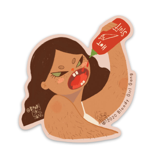 Hot Stuff Sticker - By Shawna Chan